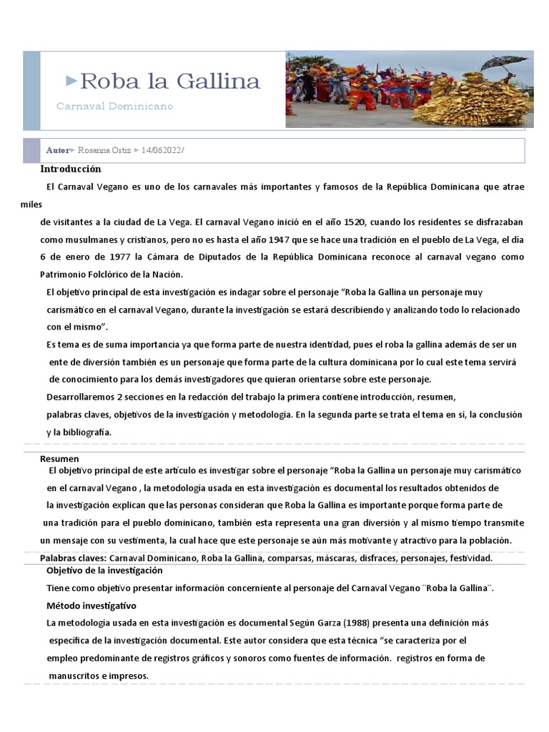Roba La Gallina Ros | PDF | Carnaval