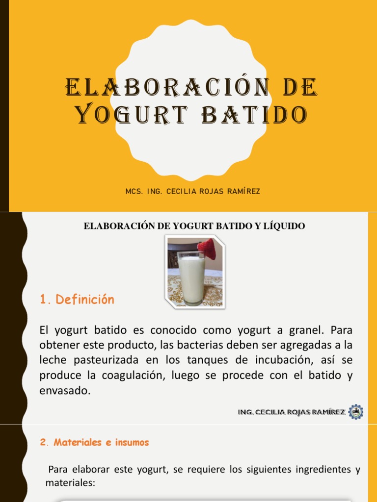 Elaboracion de Yogurt | PDF | Yogur | Leche