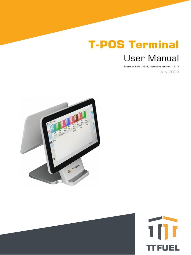 D00718-6 TT Fuel T-POS Terminal User Manual 1.11.1 1-2-3 v3.3 | PDF ...