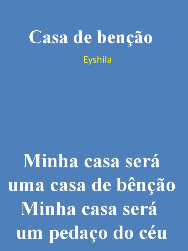 Casa De Benção Eyshila X Pdf