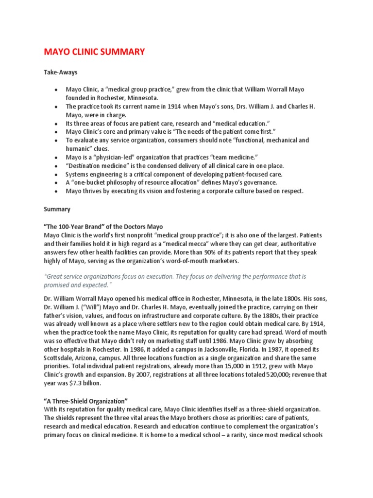 Mayo Clinic: Patient-Centric Care Model | PDF | Physician | Patient