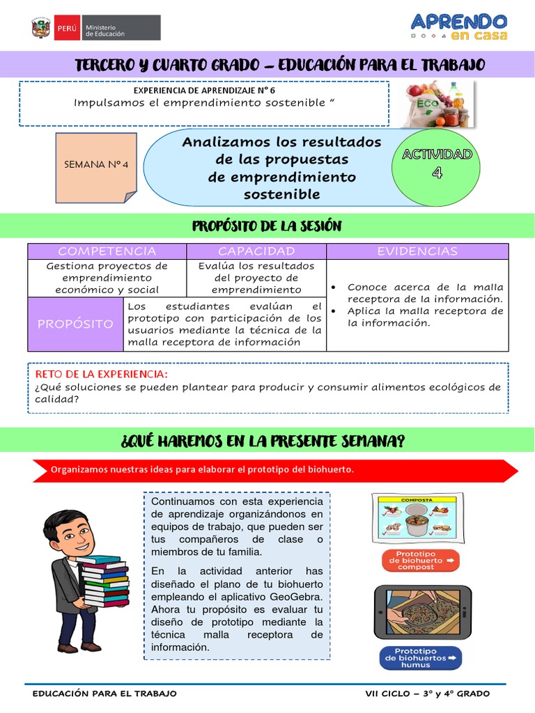 TEXTO DE LECTURA EDA #06 - Actividad 4 - 3ro. y 4to. | PDF