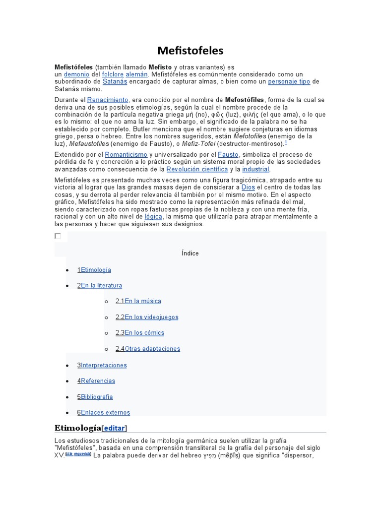 Mefistofeles El Mas Grande | PDF