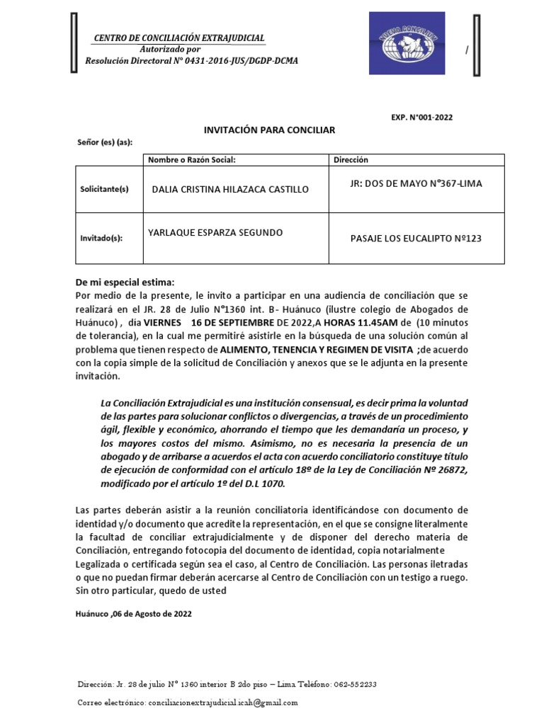 Grupo N°5 Pasos de Conciliacion | PDF