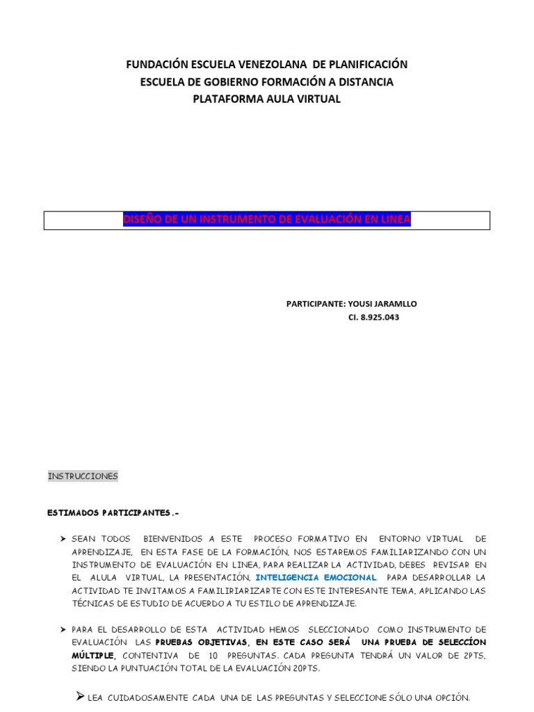 Tarea Yousi Actividad - Presentacion | PDF | Las emociones | Inteligencia