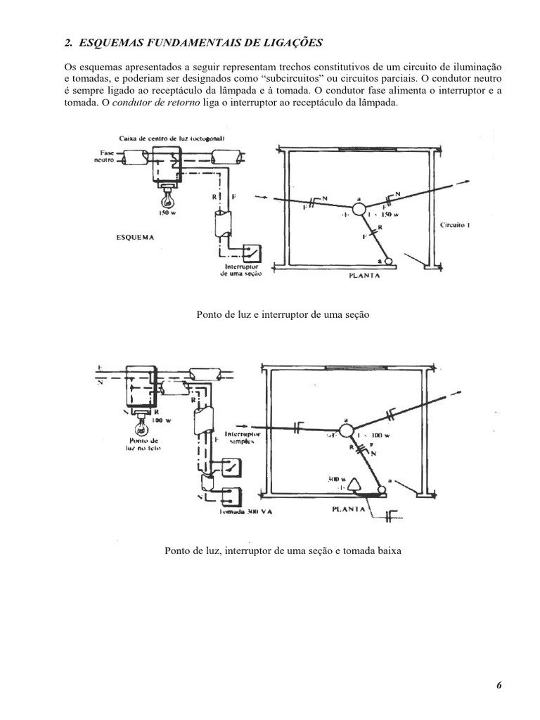 Esquemas de Circuitos Elétricos Básicos | PDF