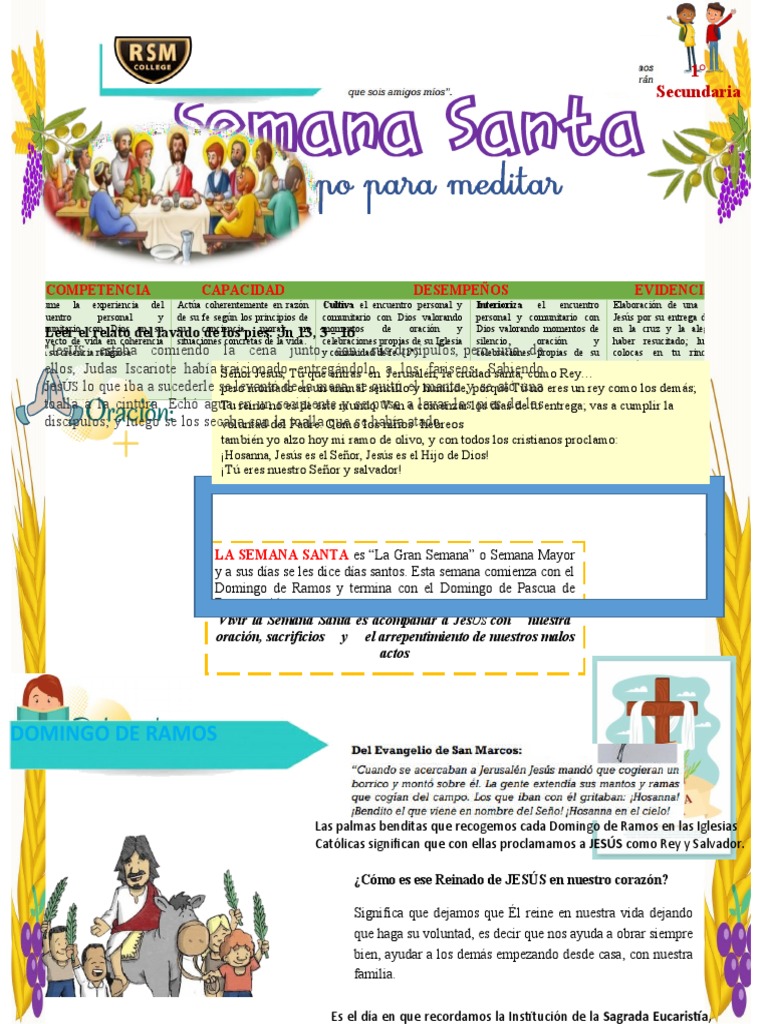 Actividad Semana Santa | PDF | Pascua de Resurrección | Jesús