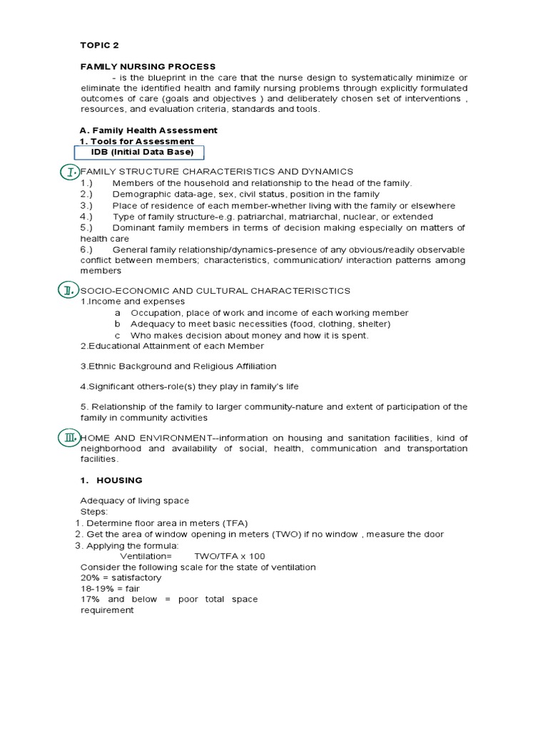 CHN 1 LEC - Family Nursing Process | PDF