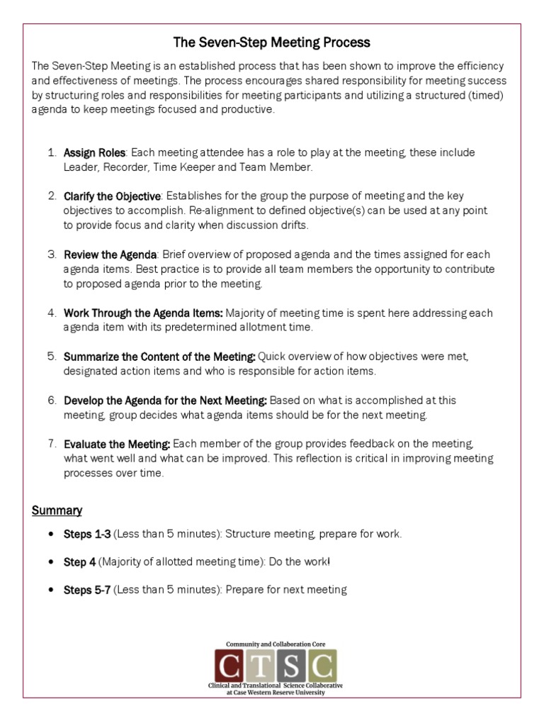 7 Step Meeting Process | PDF