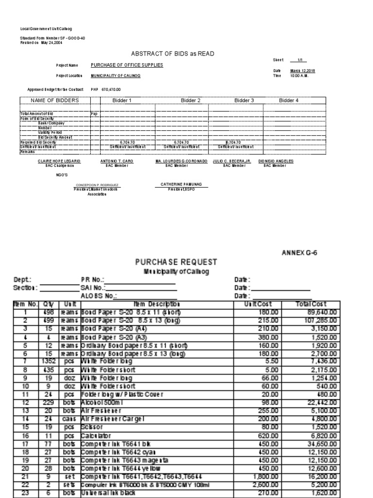 Unit Price Supplies | PDF