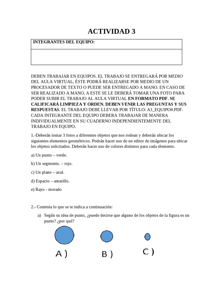 ACTIVIDAD3 | PDF | Línea (geometría) | Geometría