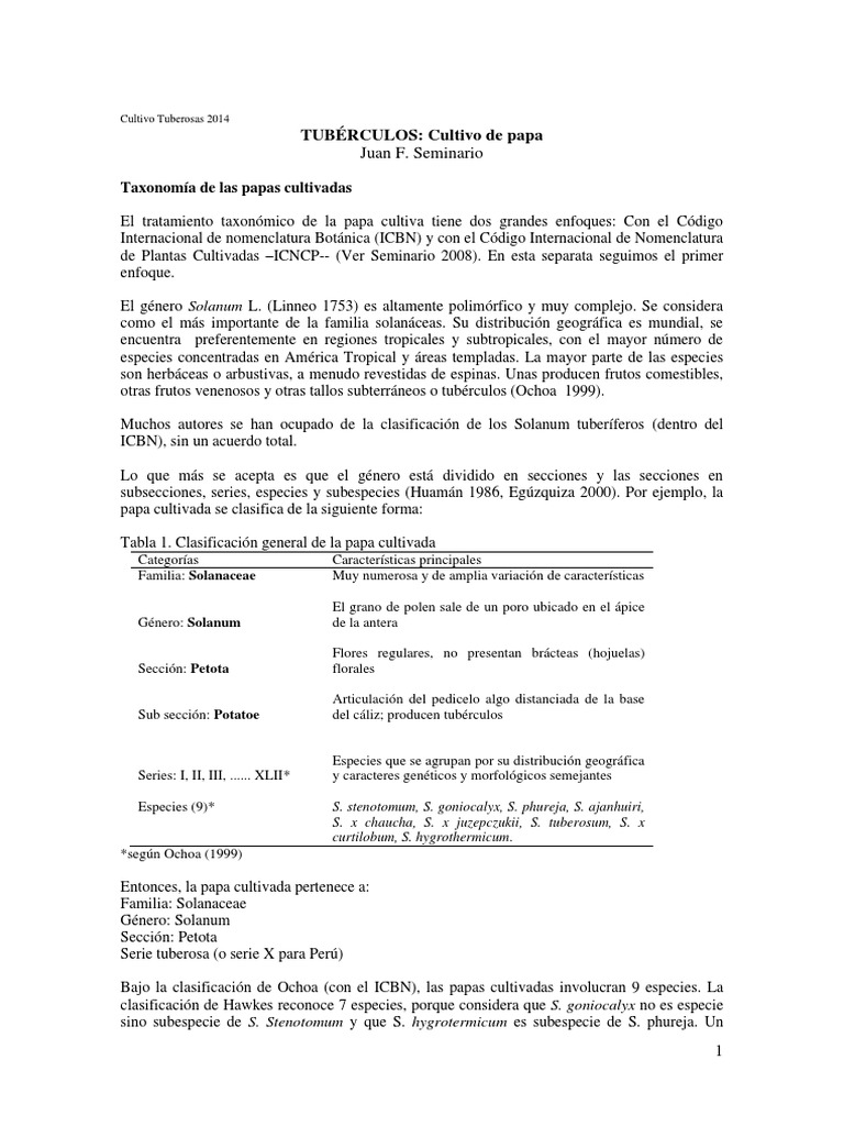 Cultivo Papa | PDF | Tallo de la planta | Patata