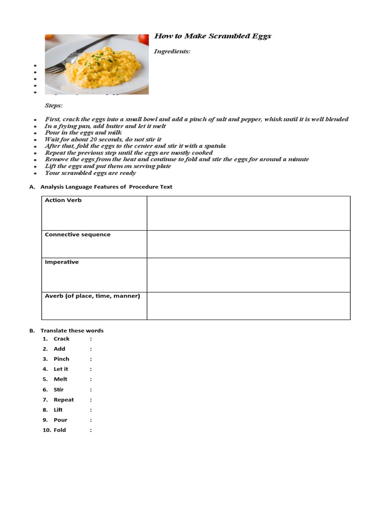 How To Make Scrambled Eggs | PDF