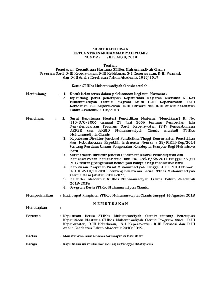 Surat Keputusan | PDF