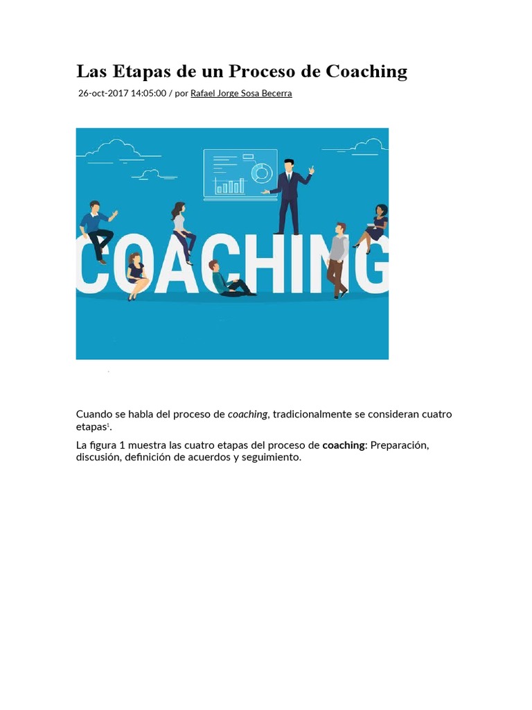 Las Etapas de Un Proceso de Coaching | PDF