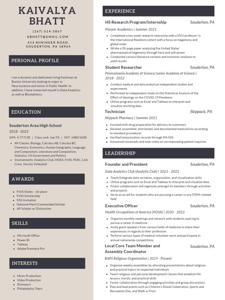 KB - Resume | PDF | Science
