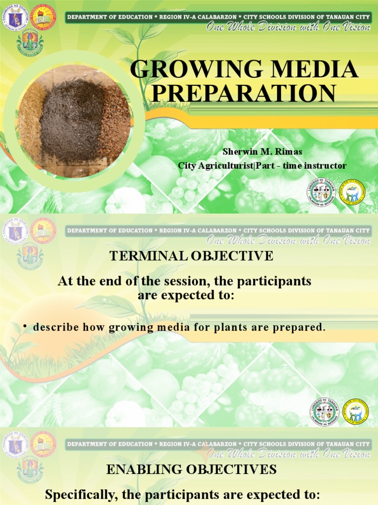 Day2Session3 - Growing Media Preparation | PDF | Soil | Fertilizer