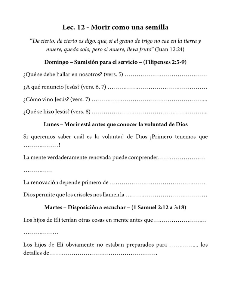 Leccion 12 Escuela Sabatica | PDF