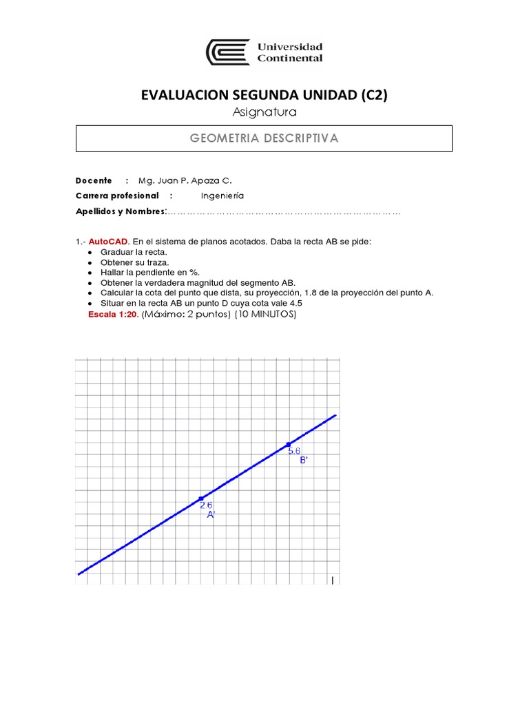 Evaluacion Unidad - Ii - A | PDF | Línea (geometría) | Geometría