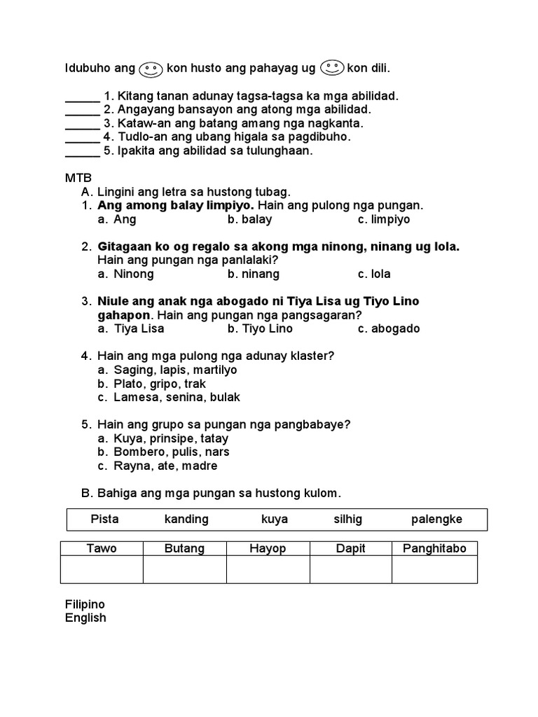 Summative Q1a g2 | PDF