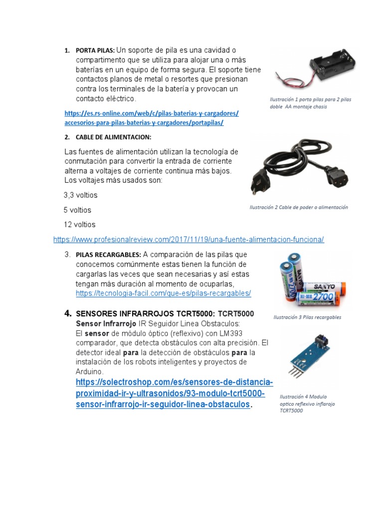 Materiales Sumo | PDF | Corriente eléctrica | Arduino
