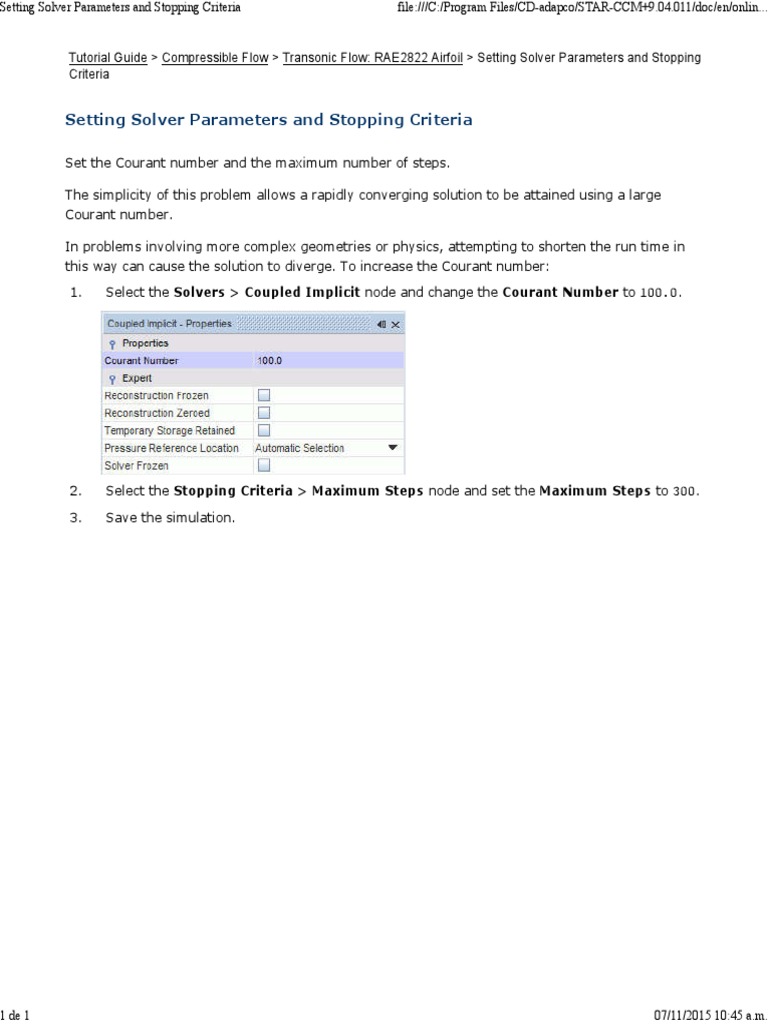 8.setting Solver Parameters and Stopping Criteria | PDF | Technology & Engineering