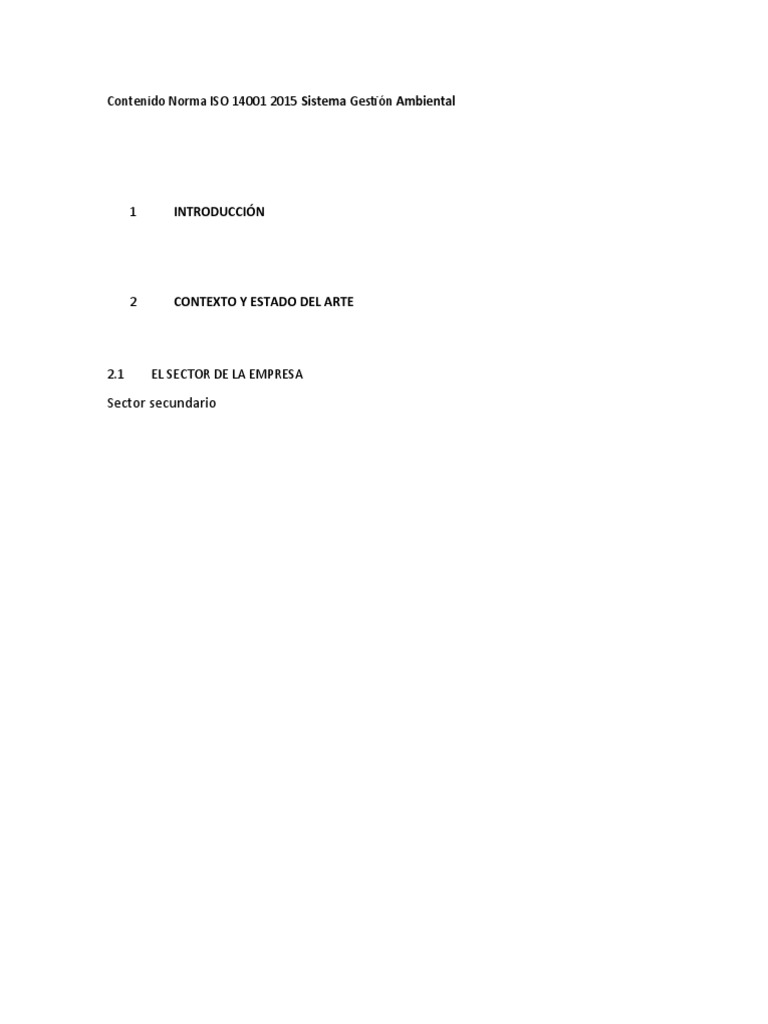 Implementación del Sistema de Gestión Ambiental ISO 14001:2015 en ...