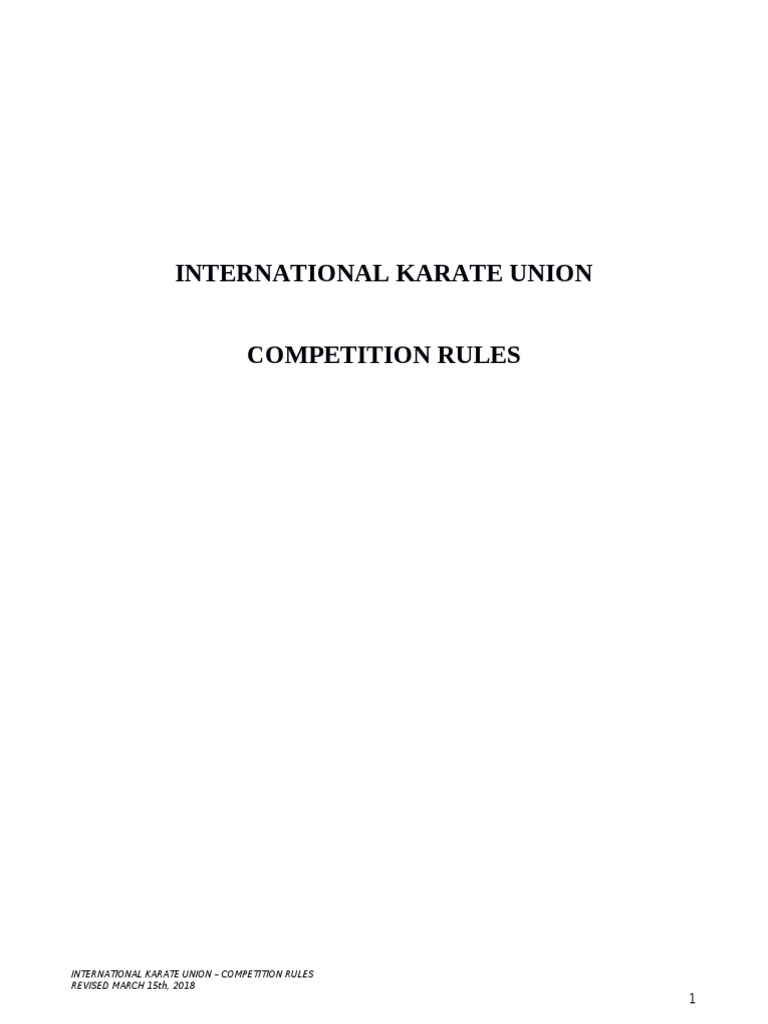 Iku Competition Rules | PDF | Referee | Japanese Martial Arts