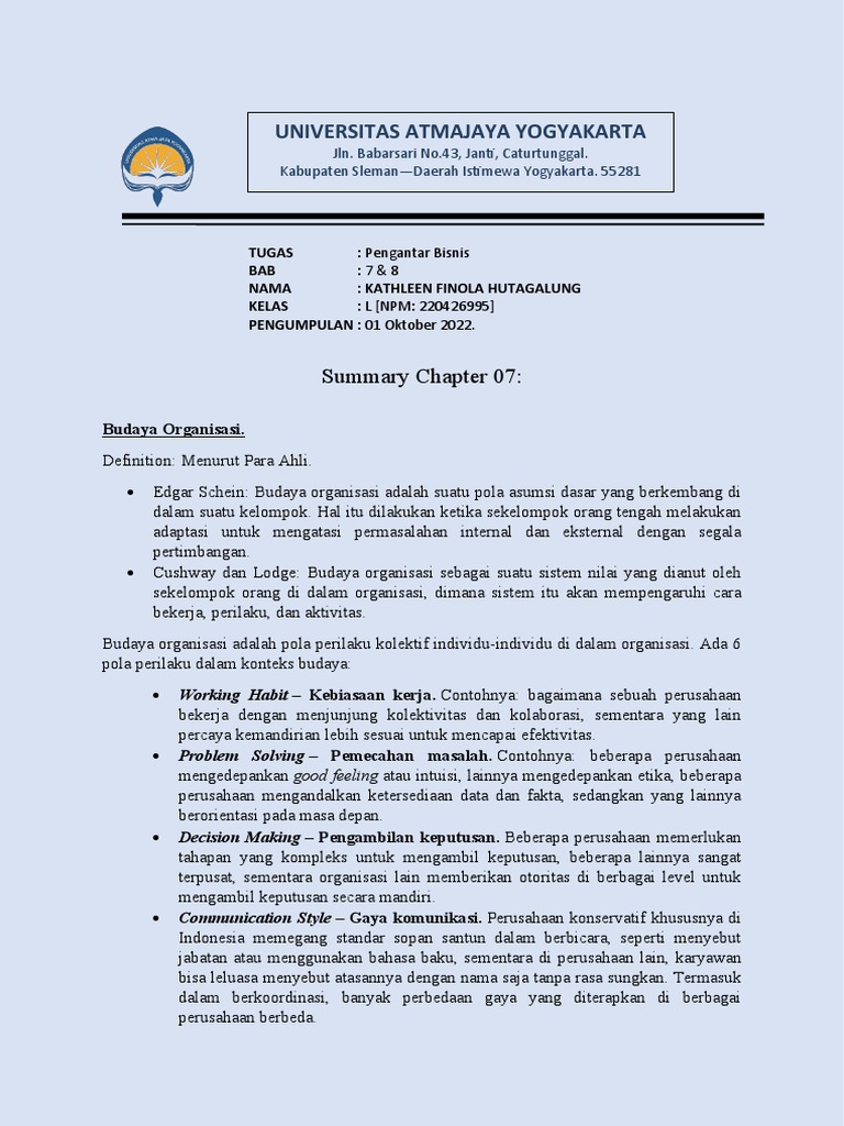 Kathleen Finola-220426995-Summary Bab 7 Dan 8-PB-Uwu | PDF