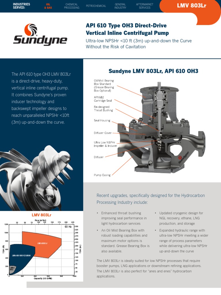 LMV 803Lr Data Sheet US Final | PDF | Pump | Chemical Engineering