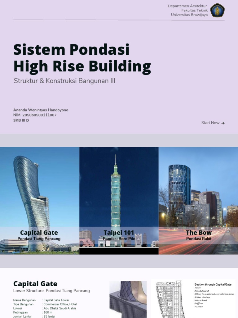 Pondasi untuk Bangunan Tinggi Modern | PDF