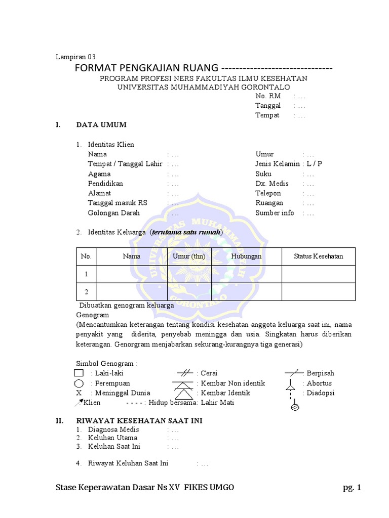Form Pengkajian Keperawatan Dasar (Ners XV) | PDF