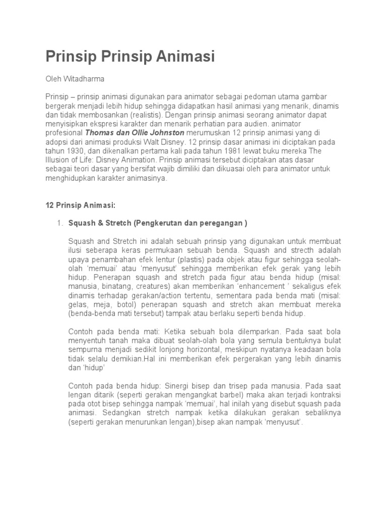 Prinsip Prinsip Animasi | PDF