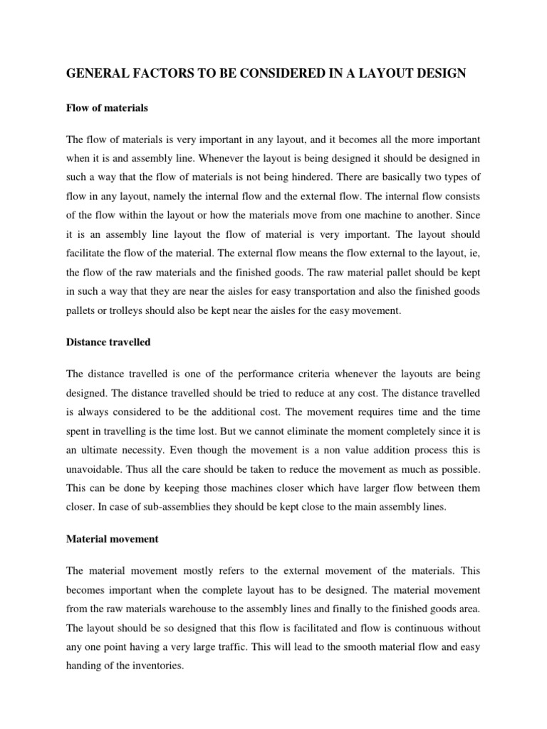 Key Factors in Layout Design | PDF | Retail | Demand