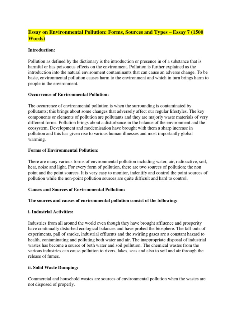 Understanding Environmental Pollution | PDF
