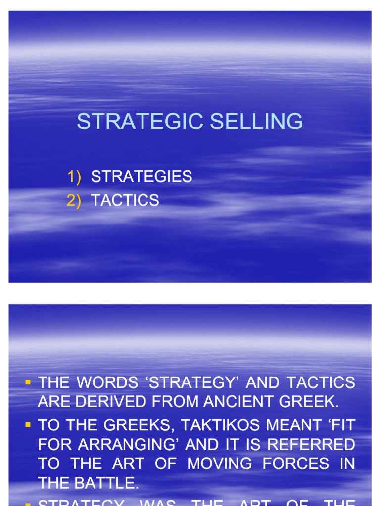 Strategic Selling | PDF