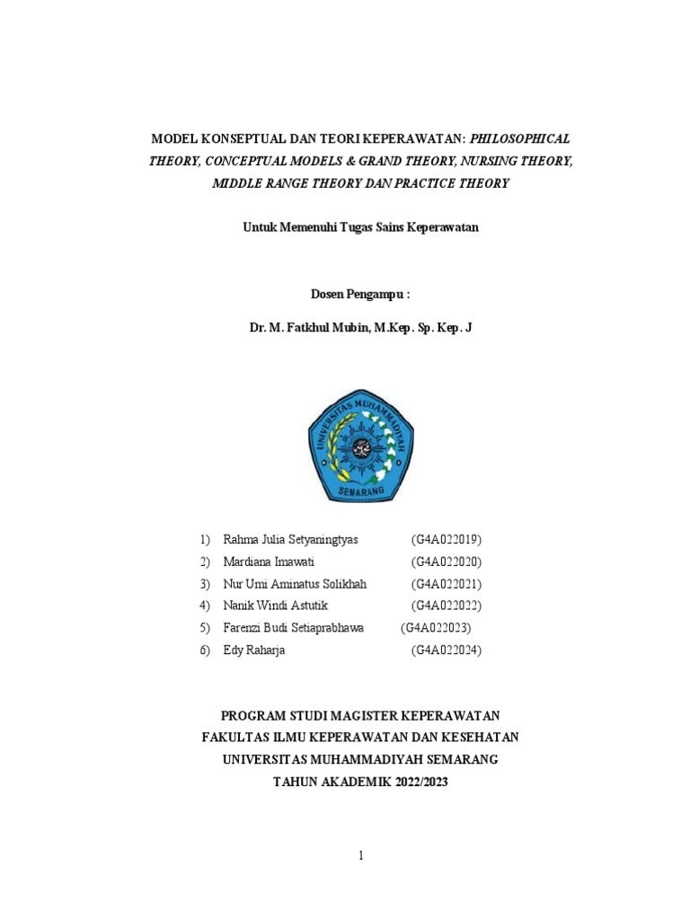 Teori & Model Konseptual Keperawatan | PDF
