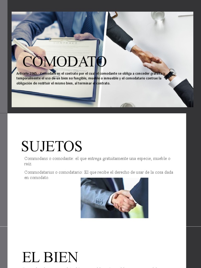 Comodato Expo | PDF | Ley común | Derecho civil (sistema legal)