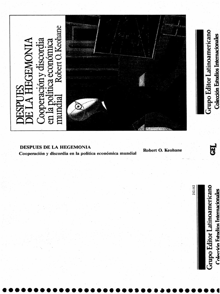 Después de La Hegemonía de Robert Keohane | PDF