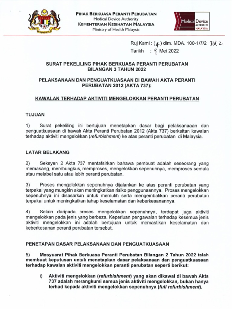 Pekeliling Bil 3 Tahun 2022 - BM | PDF