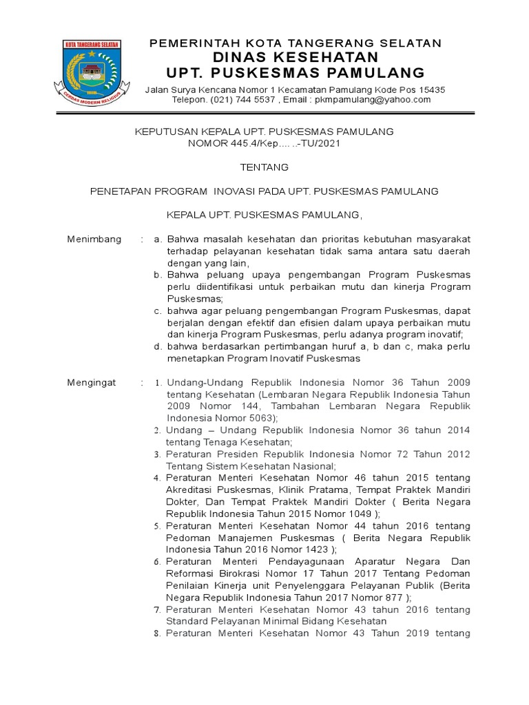 SK Program Inovasi New | PDF