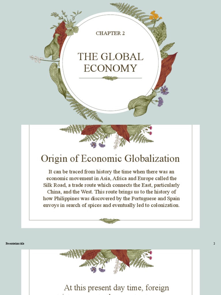 Chapter 2 Lesson 1-The Global Economy | PDF | Globalization | Economic ...