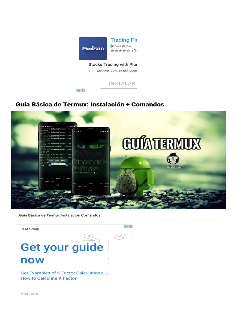 Termux - Instalación + Comandos EsGeeks | PDF | Python (lenguaje de programación) | Android ...