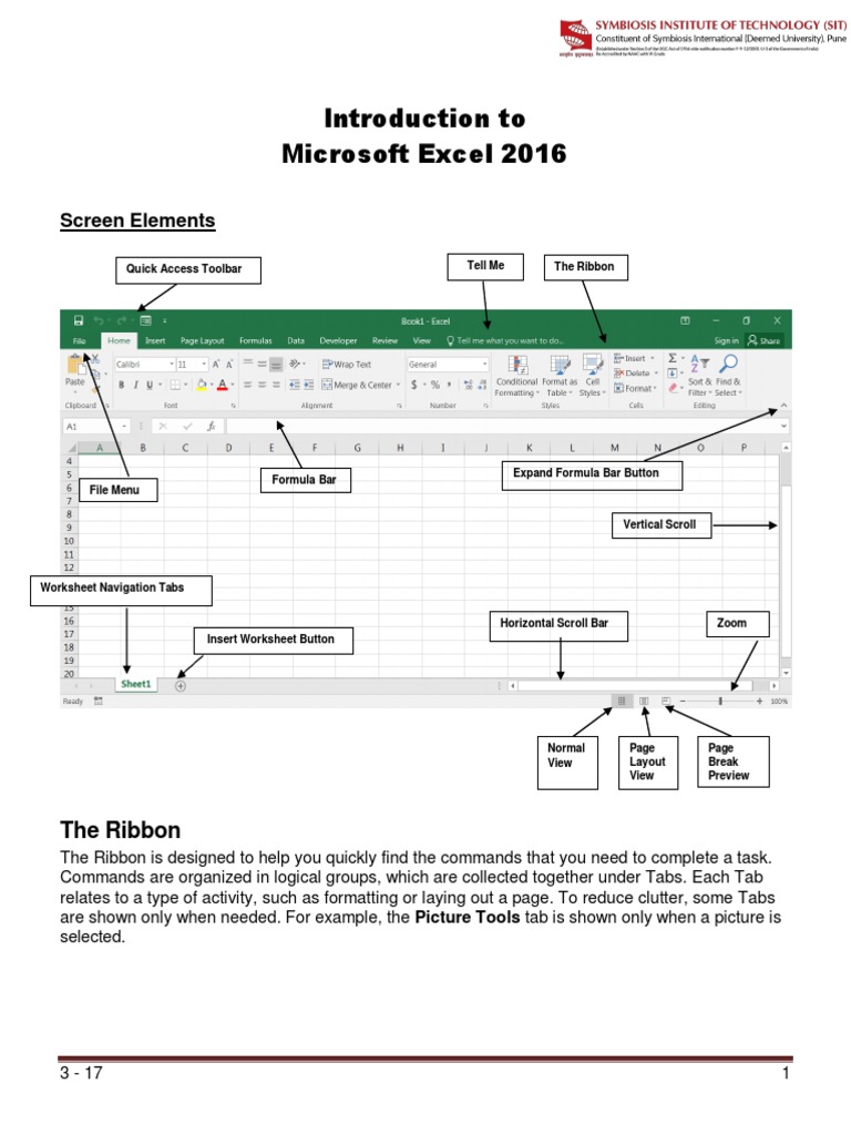 Introduction to Excel 2016 Basics | PDF | Microsoft Excel | Spreadsheet