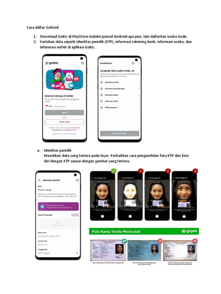 Cara Daftar Gofood | PDF
