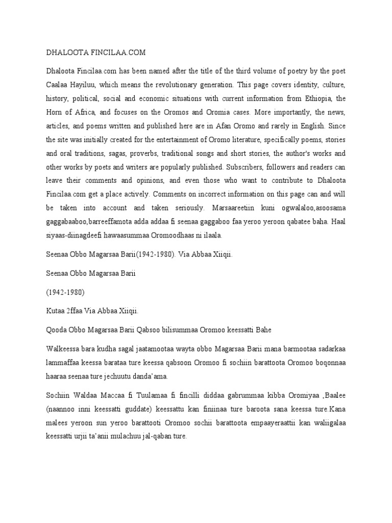 Magarsaa Barii | PDF