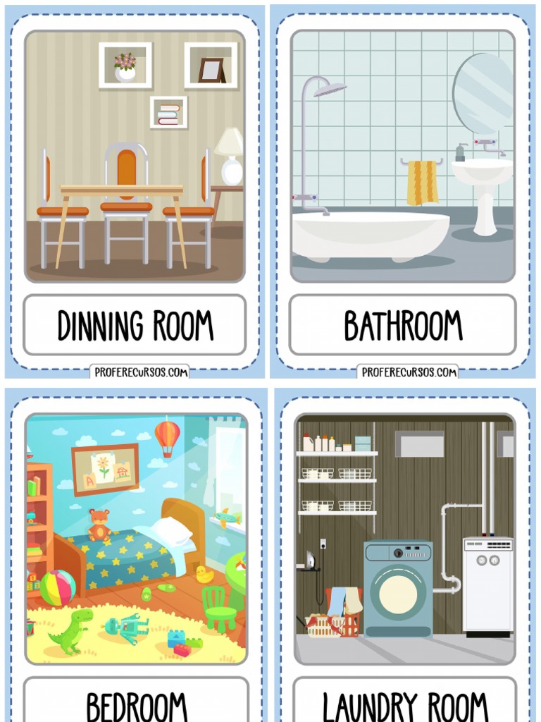 Parts of The House - Flashcards | PDF