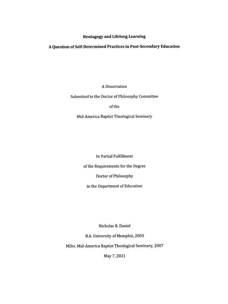 Heutagogy And Lifelong Learning A Question Of Self Determined Practices