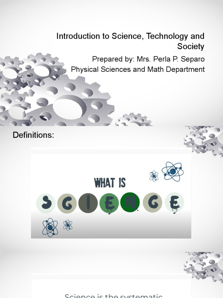 Science Technology and Society | PDF | Science | Society