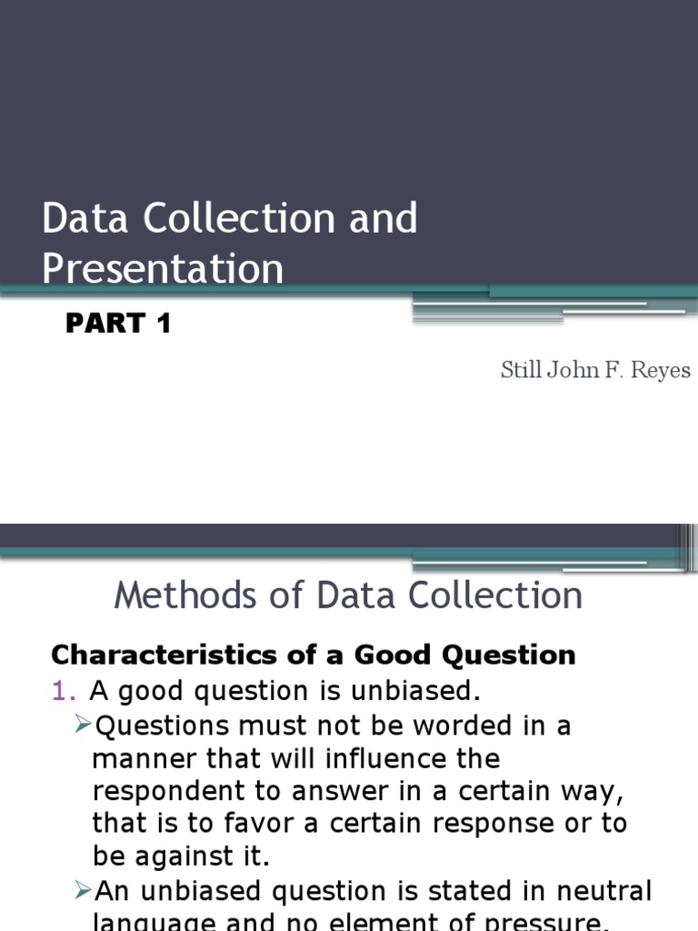 5.3 - Data Collection and Presentation Part 1 | PDF